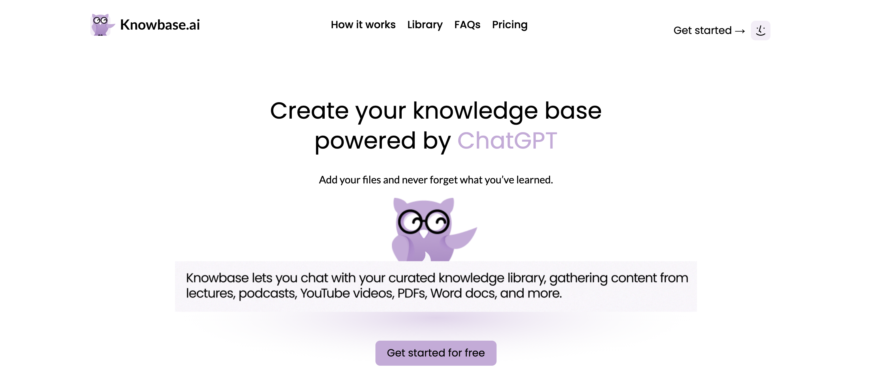 Knowbase.ai - Store and chat with your knowledge base